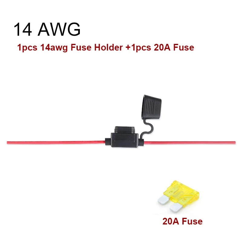 Держатель предохранителя 14 AWG с предохранителем 20A