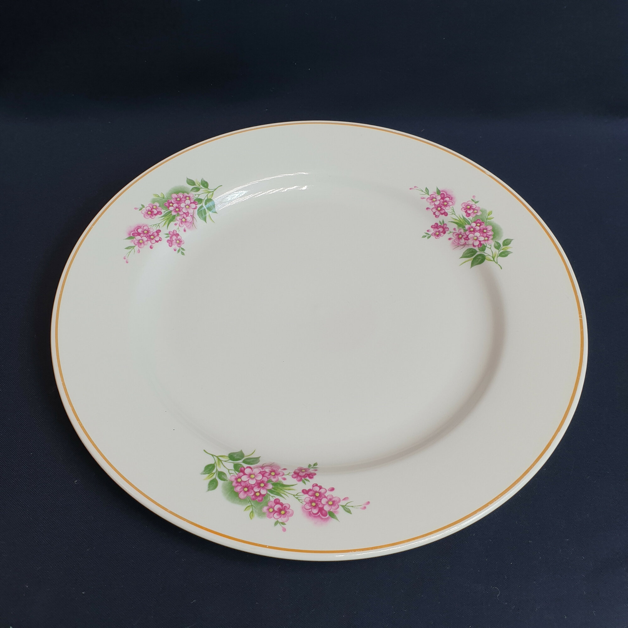 Блюдо круглое 30 см, Дулево, фарфор, деколь. Винтаж, СССР.