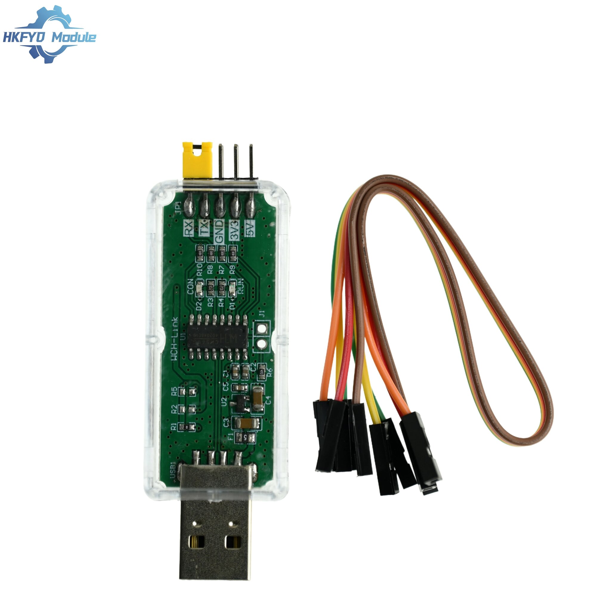 Отладчик WCH-Link CMSIS-DAP — USB Type-C SWD программатор для RISC-V CH32V STM32 ARM Cortex-M