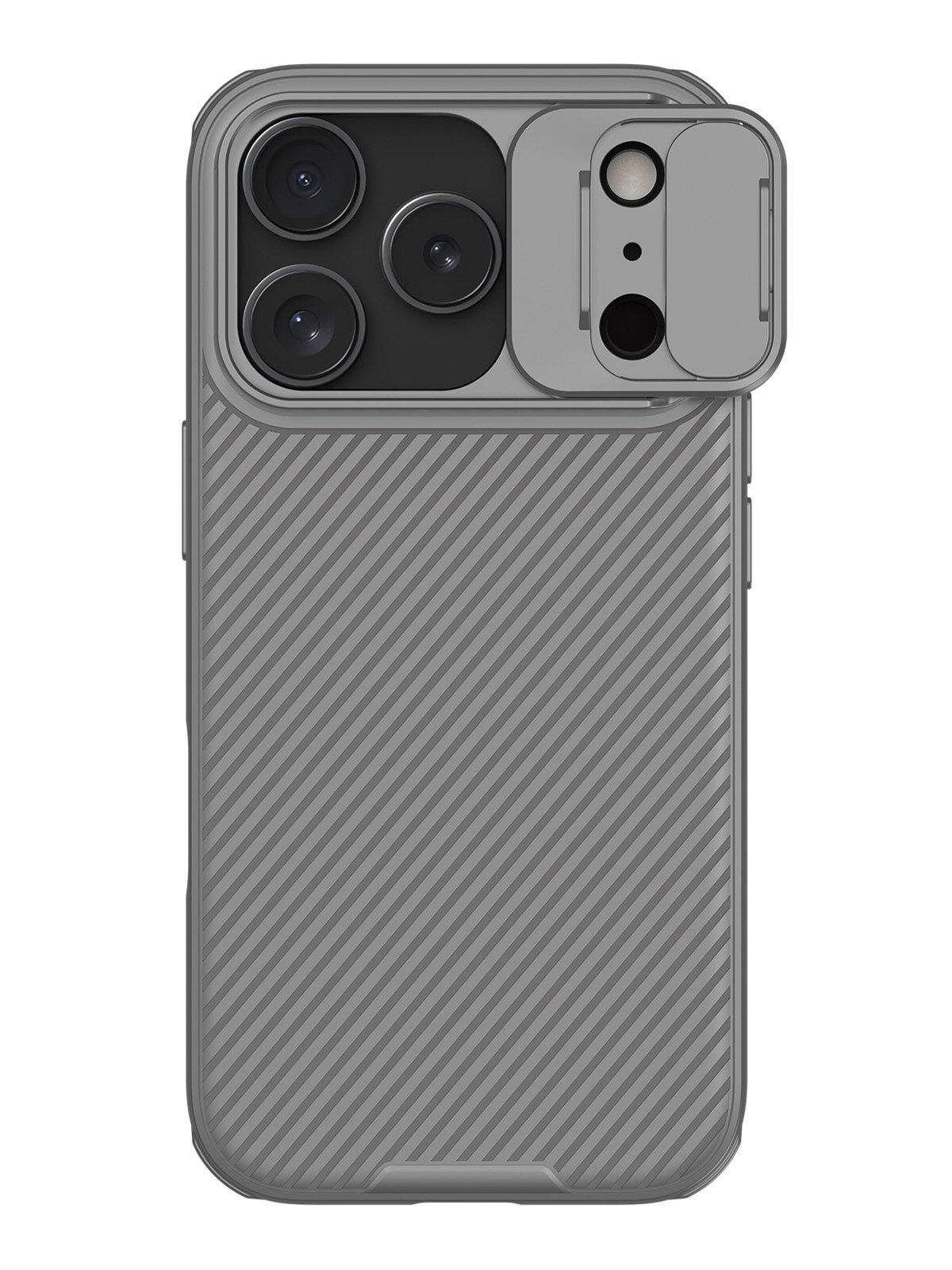 Чехол Nillkin на iPhone 17 Pro, CamShield Pro с защитной шторкой, серый титан