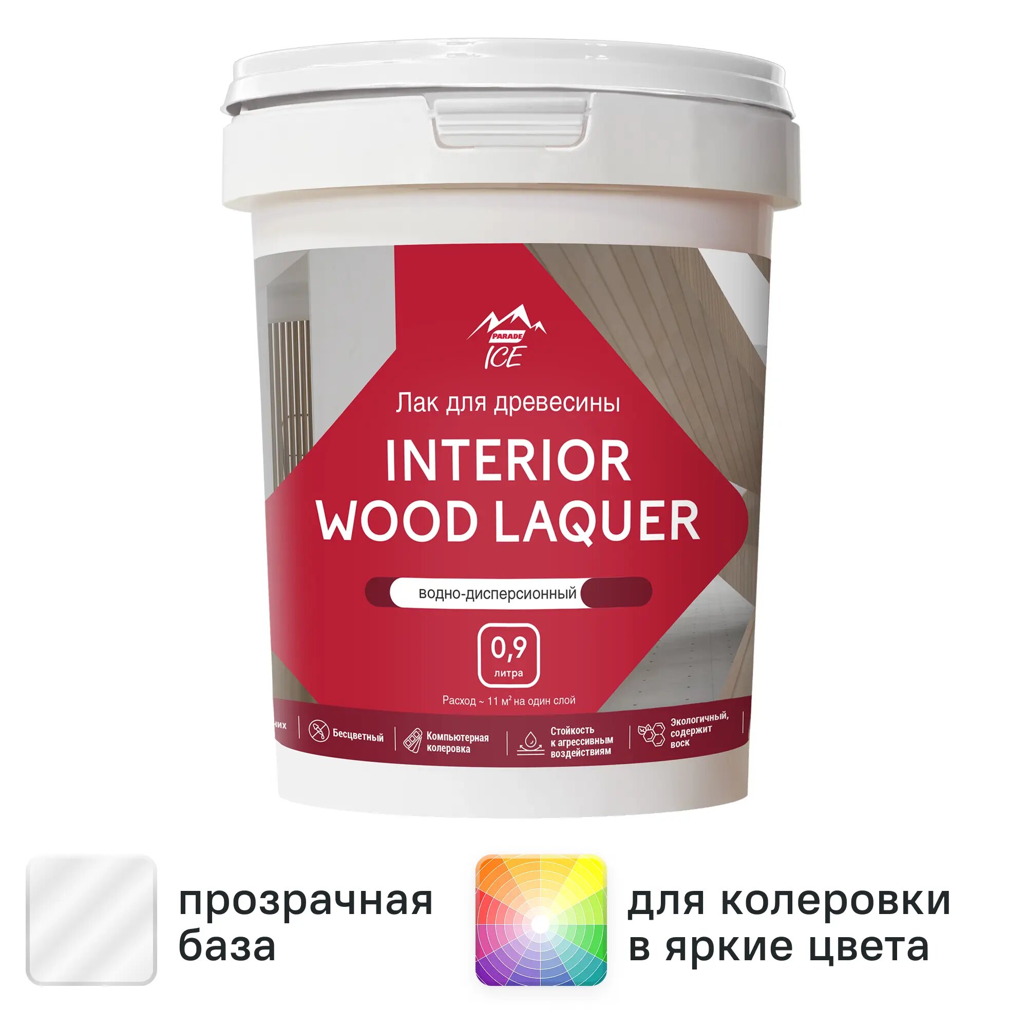 Лак для мебели акриловый Parade Interior Wood Laquer цвет прозрачный матовый 0.9 л