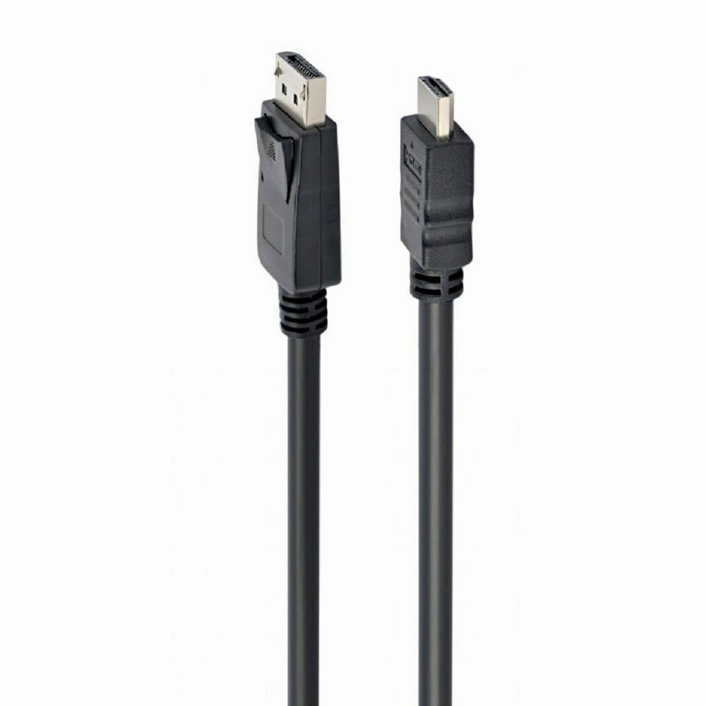 Cablexpert Кабель DisplayPort->HDMI, 5м, 20M/19M, черный, экран, пакет (CC-DP-HDMI-5M)