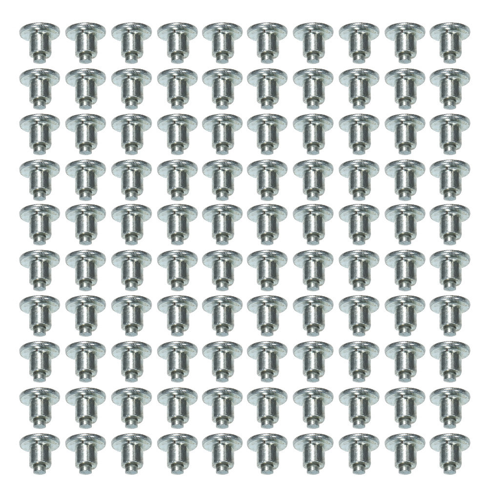 100шт Шпильки для шин для отверстий Антискользящие винты для шин Колесные шипы для зимы Снежные шипы Ледяные гвозди Антискользящие шипы для шин для автомобиля велосипеда ATV Шины Металл 6.5*5.7мм