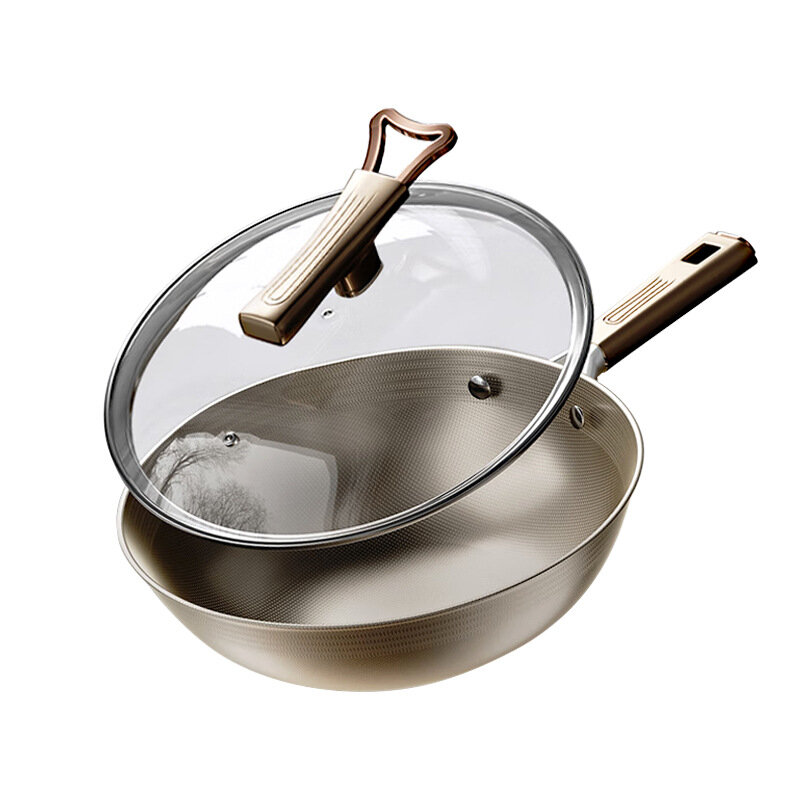 Сковорода Royalstar Titanium с двусторонним титановым покрытием, нержавеющая сталь, антипригарная сковорода, домашняя плоская сковорода, подходящая для газовых и индукционных плит