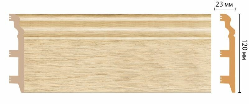 Плинтус Напольный для Ремонта Decomaster D233-71 ШК/8 В120хШ23х2400 мм / Декомастер.