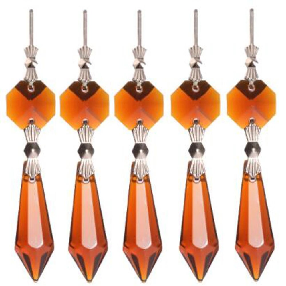 Camal подвески для люстры хрусталь 5 шт. Оранжевый, Amber