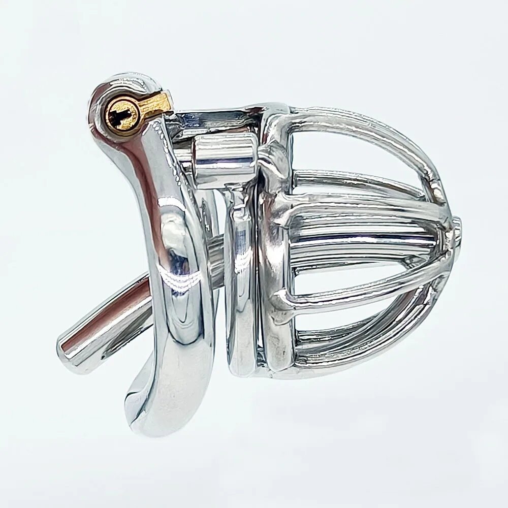 Новые мужские устройства целомудрия, клетка для члена из нержавеющей стали со съемным 51mm Ring