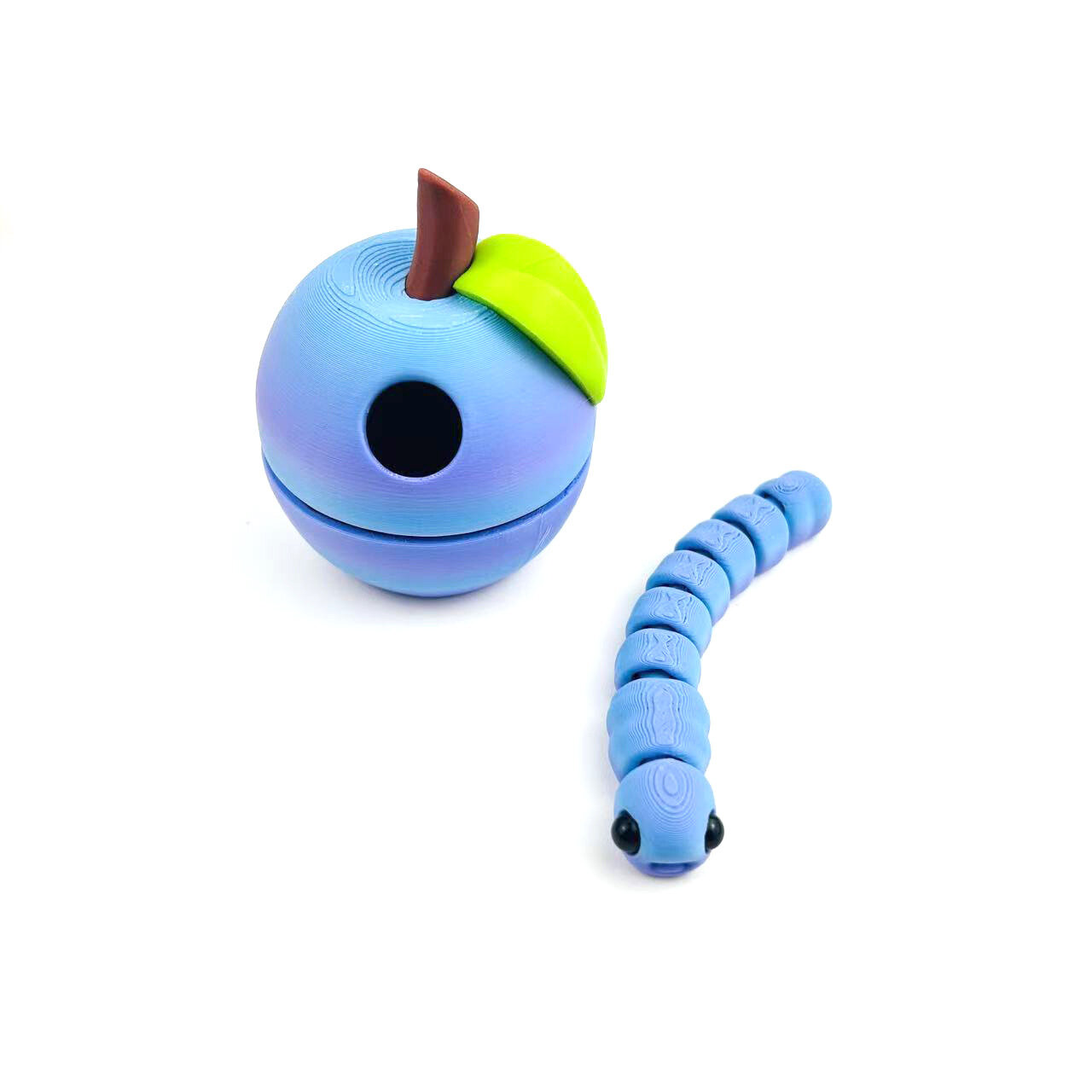 3D-печатная модель яблока с маленьким жуком, полное тело, подвижные суставы, свободно качающаяся, креативная новая игрушка для детей