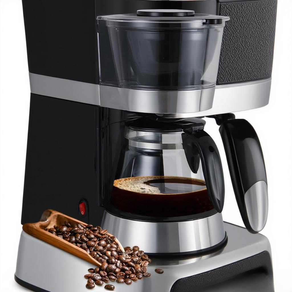 ST-9712 Кофеварка для фильтрового кофе 800W с мойкой корзины фильтра антикапельной боросиликатной стеклянной чайник кофемашина для дома или офиса черный 1.2L чайник 1200ml водяной бак 31.1x24.3x17.5cm 1.1m длина шнура 220V EU вилка