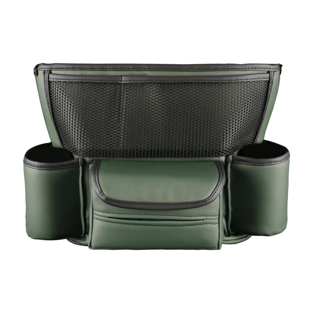 Car Storage Bag Center Console Storage Organizer Front Seat Leather Barrier Handbag Holder Large Capacity Black Grey ArmyGreen Leather 360*260*180mm 360g 1шт