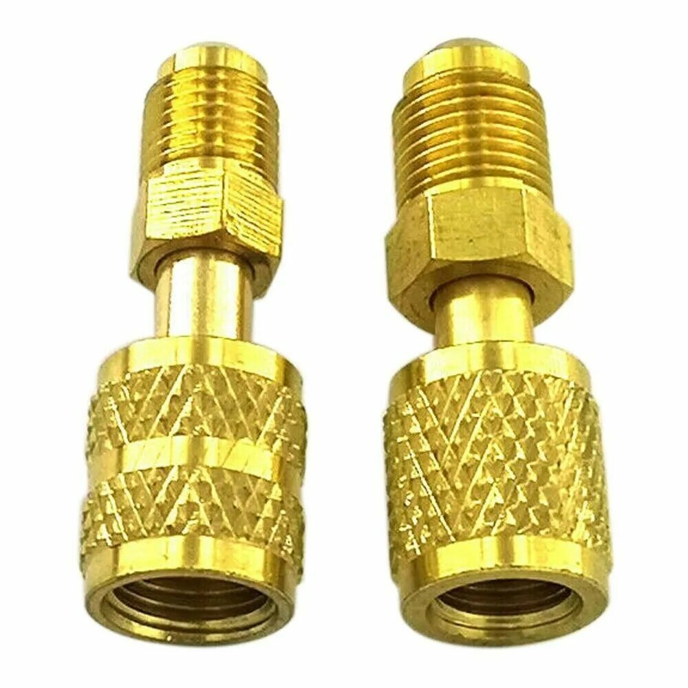 2x Адаптер Переменного Тока R410a 5/16 "1/4 " SAE С Разъемом-Розеткой Для Клапанного Инструмента