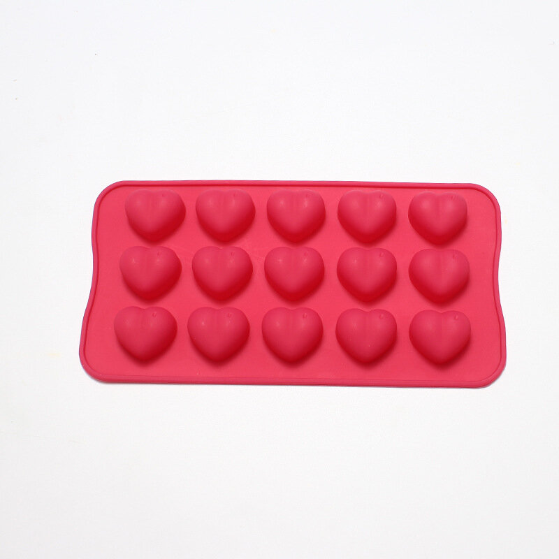 В наличии: 15 маленьких силиконовых формочек для шоколада в форме сердца, формы для выпечки конфет, оптовая продажа,
