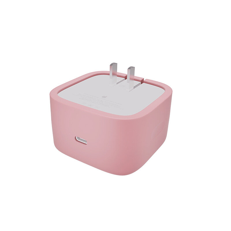 Силиконовый чехол для адаптера Apple 40W быстрой зарядки - Черный Белый Розовый Серо-белый Светло-желтый Глубокий синий