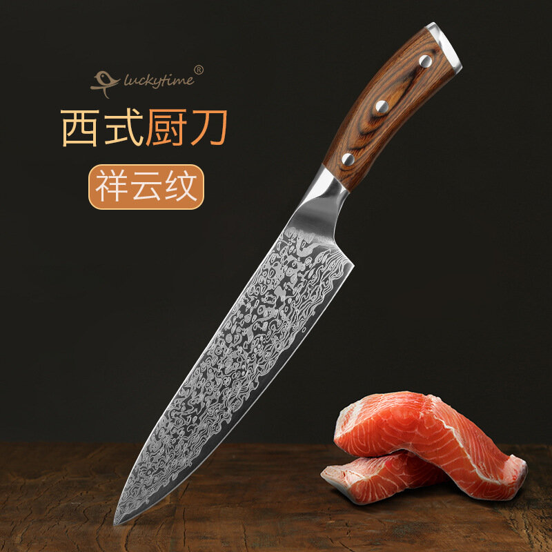 Кухонный нож из дамасской стали, немецкий нож для суши из нержавеющей стали, для домашнего использования, западный шеф-нож, ультра острый