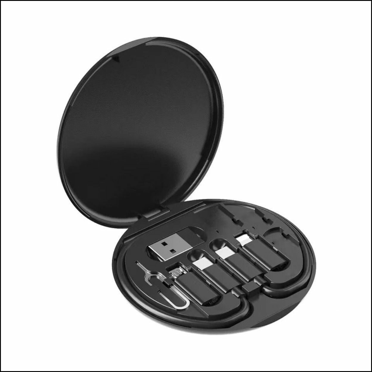 Эксклюзивный шнур 0.15 м для Apple Lightning и USB TypeC, черный, от RUZSJ