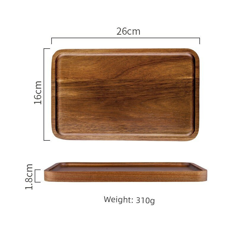 Деревянный прямоугольный поднос в японском стиле для отеля, для пиццы, закусок, тарелка для чашек, поднос для хлеба, из