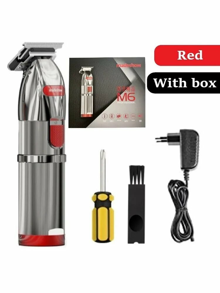 JRL Professional Машинка для стрижки M6, серебристый, красный