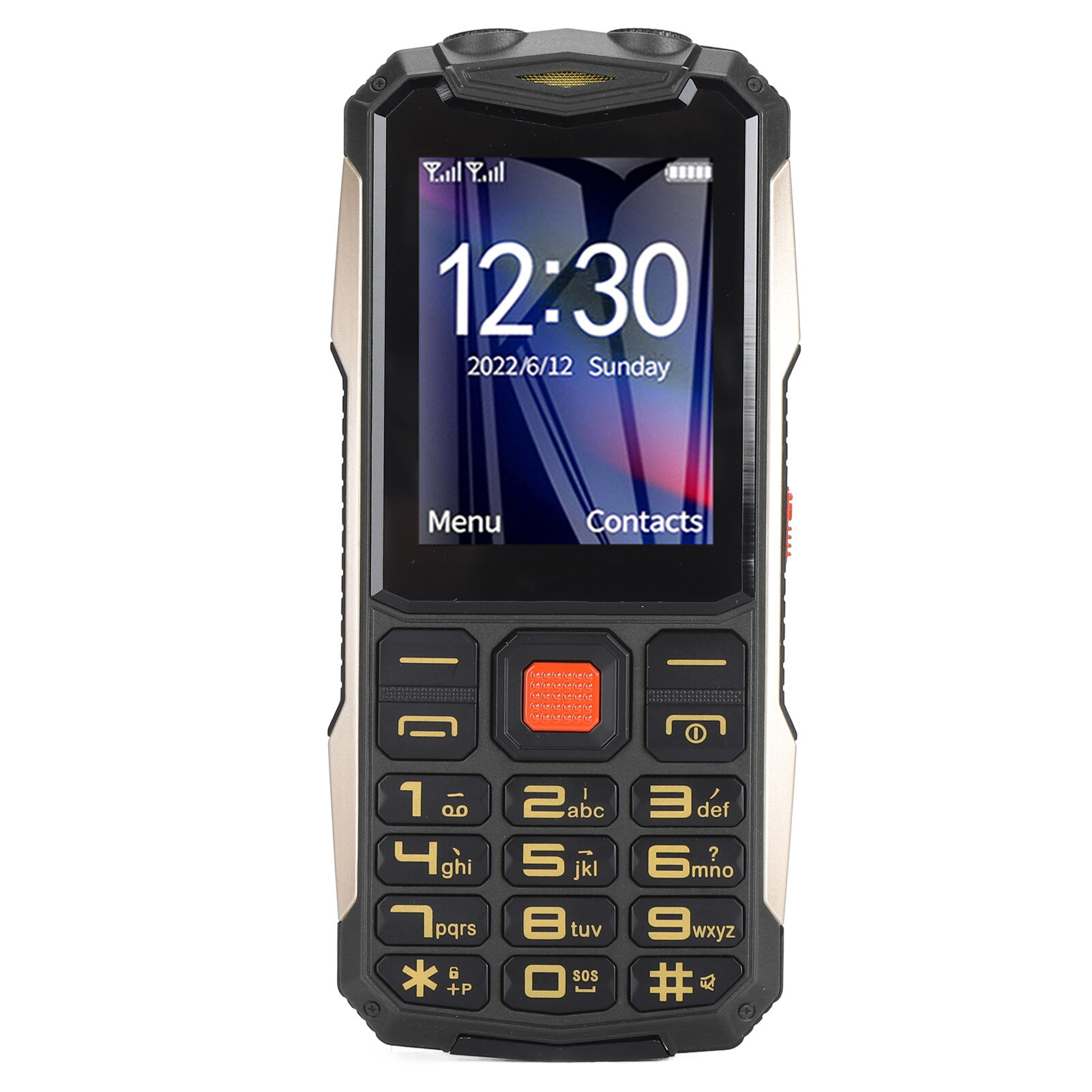 Мобильный телефон для пожилых людей, 2G, ультратонкий, 4800 мАч, две SIM-карты, двойной режим ожидания, чистый звук, 2,6-дюймовый экран, сигнализация SOS, противоскользящая текстура, сотовый телефон для пожилых людей, черный