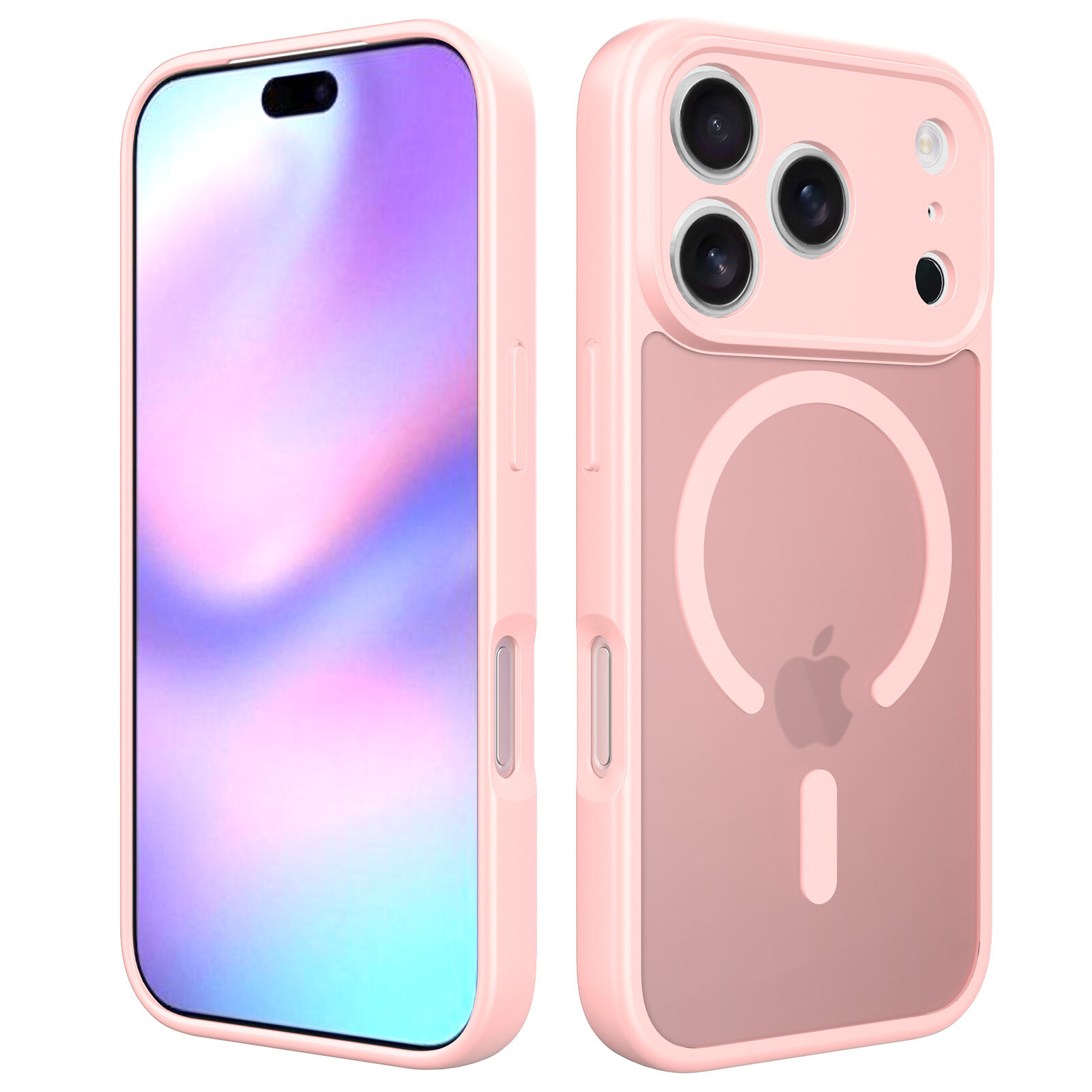 Чехол для Apple iPhone 17 Pro / Айфон 17 Про, soft touch, накладка, поликарбонат (PC), защита камеры, ударопрочный, усиленные углы, Apple, Apple iPhone 17 Pro, pink,