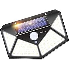 Светодиодный прожектор с солнечной батареей для улицы, 100 LED диодов, IP65, 10 Вт, автоматическое включение, датчик движения — фото 1