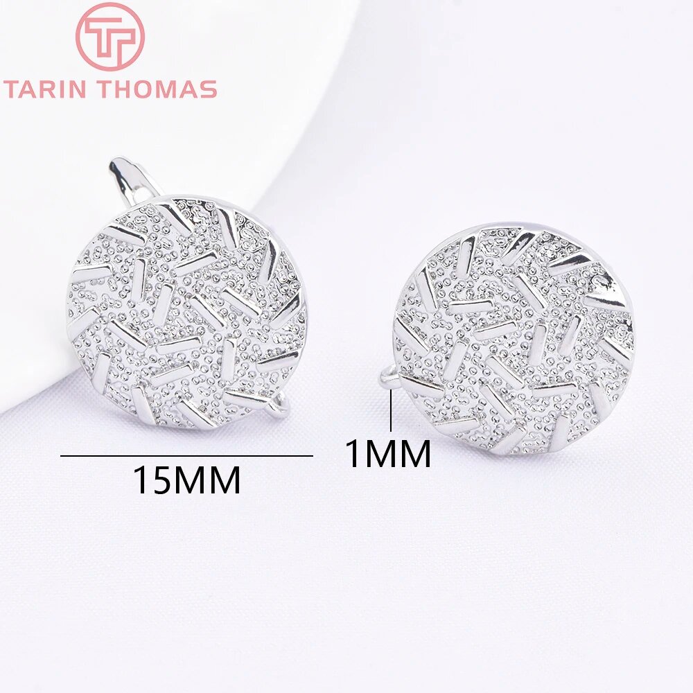 Серьги TARIN THOMAS, 15 мм, 1 мм, цвет металла 10336-Platinum Color