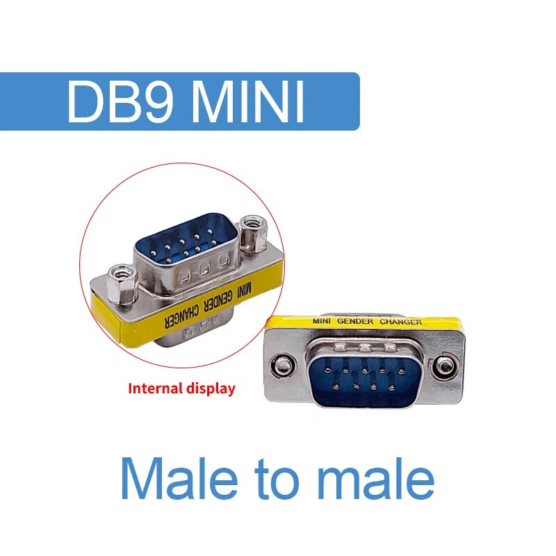 COM переходник MINI GENDER CHANGER интерфейс RS232 DB9 male to male