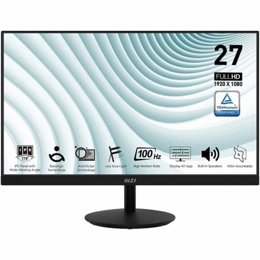 27" Монитор MSI Pro MP271A E2 (9S6-3PD0CT-006) черный - 1920x1080@100Гц, IPS, 4 мс, 1000:1, 300 кд/м2, 178/178, VGA, DisplayPort, HDMI