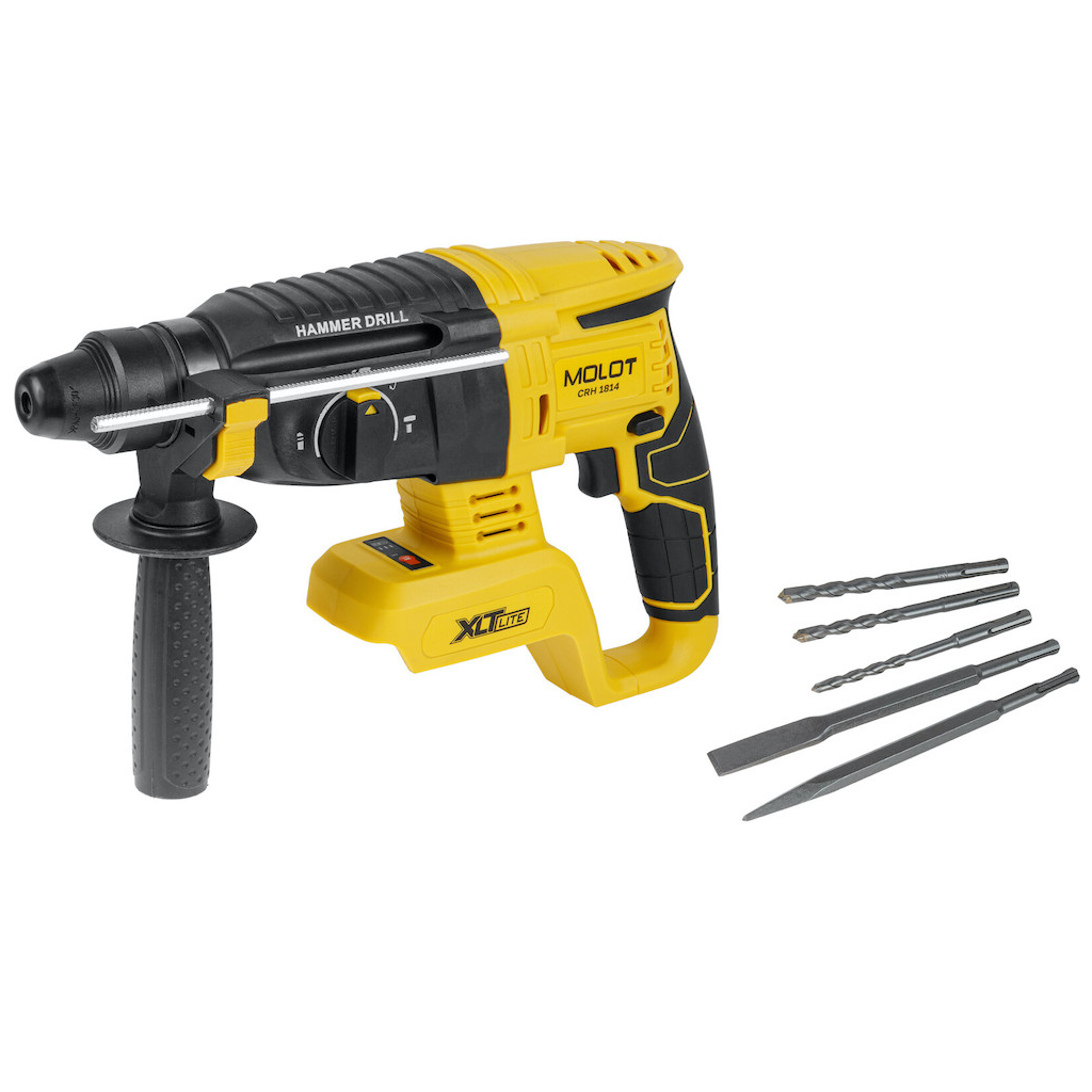 Перфоратор аккумуляторный бесщеточный ударный MOLOT CRH 1814 XLT Lite SOLO (2318033)