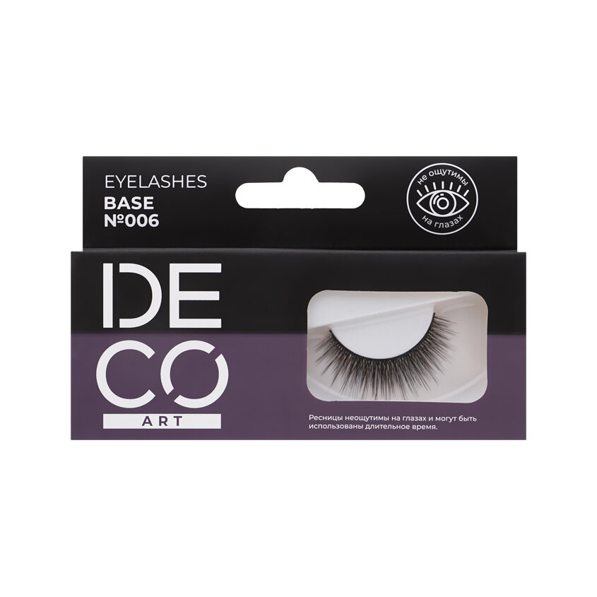 Накладные ресницы DECO. ART EYELASHES BASE №006 черные