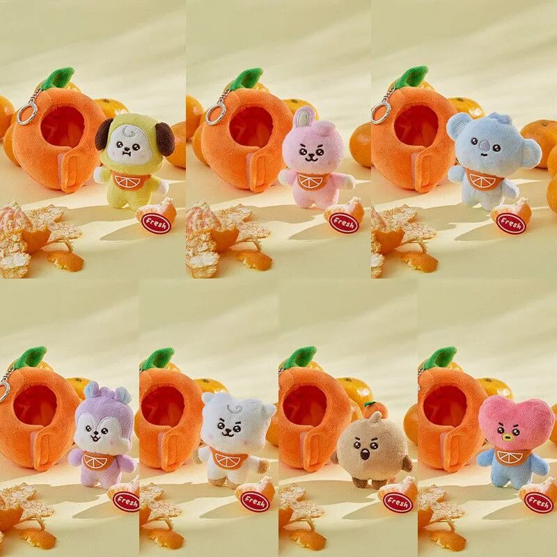 Мягкая игрушка BT21 SHOOKY, Персонажи и герои, 10 см, Плюш, Оранжевый — фото 1