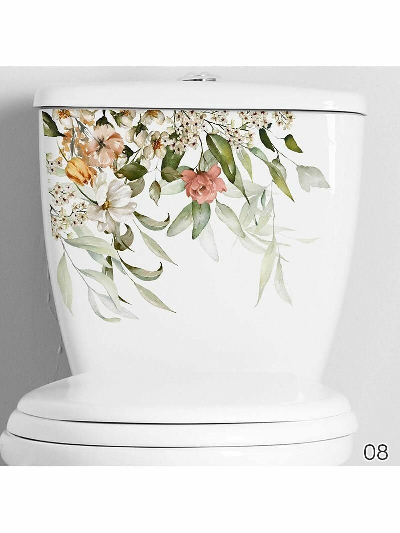 Зеленые растения и цветы наклейки на стены наклейки на унитаз