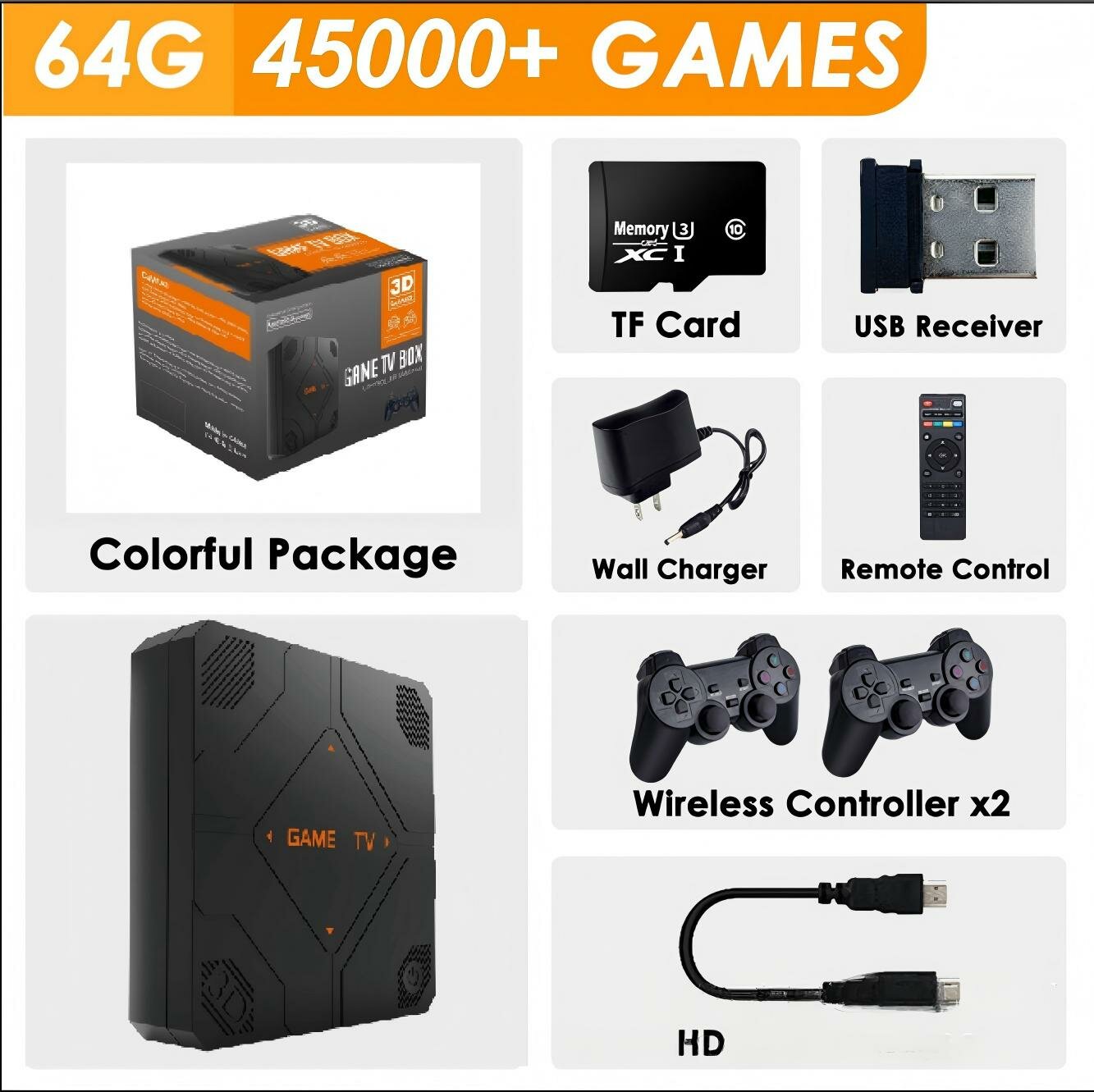 Игровой телевизионный ящик "Хит светлый", с беспроводным контроллером, 64 GB, для игры "Бог войны"