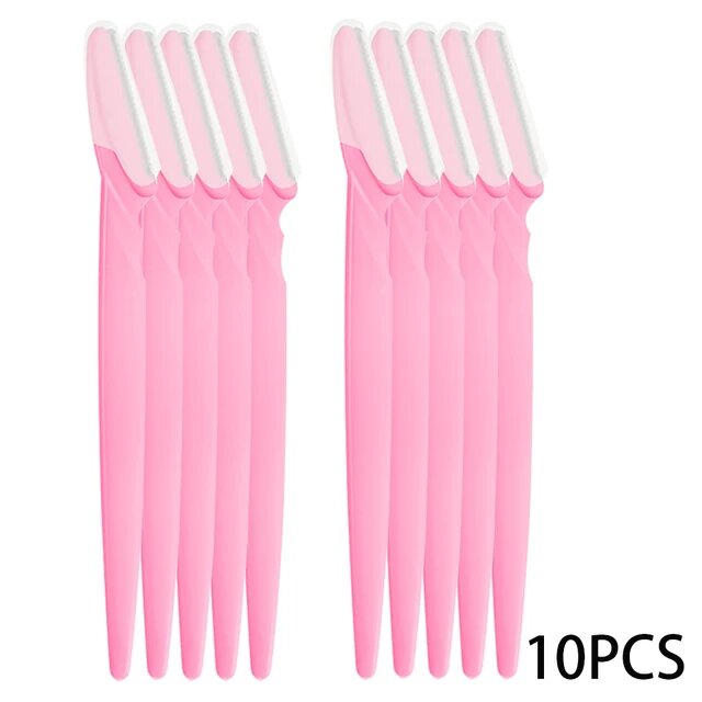 Удобный в использовании набор для бритья, включающий триммер для бровей и многофункциональную бритву для лица, подходит как для мужчин, так и для женщин и может использоваться для пилинга кожи и нанесения макияжа.