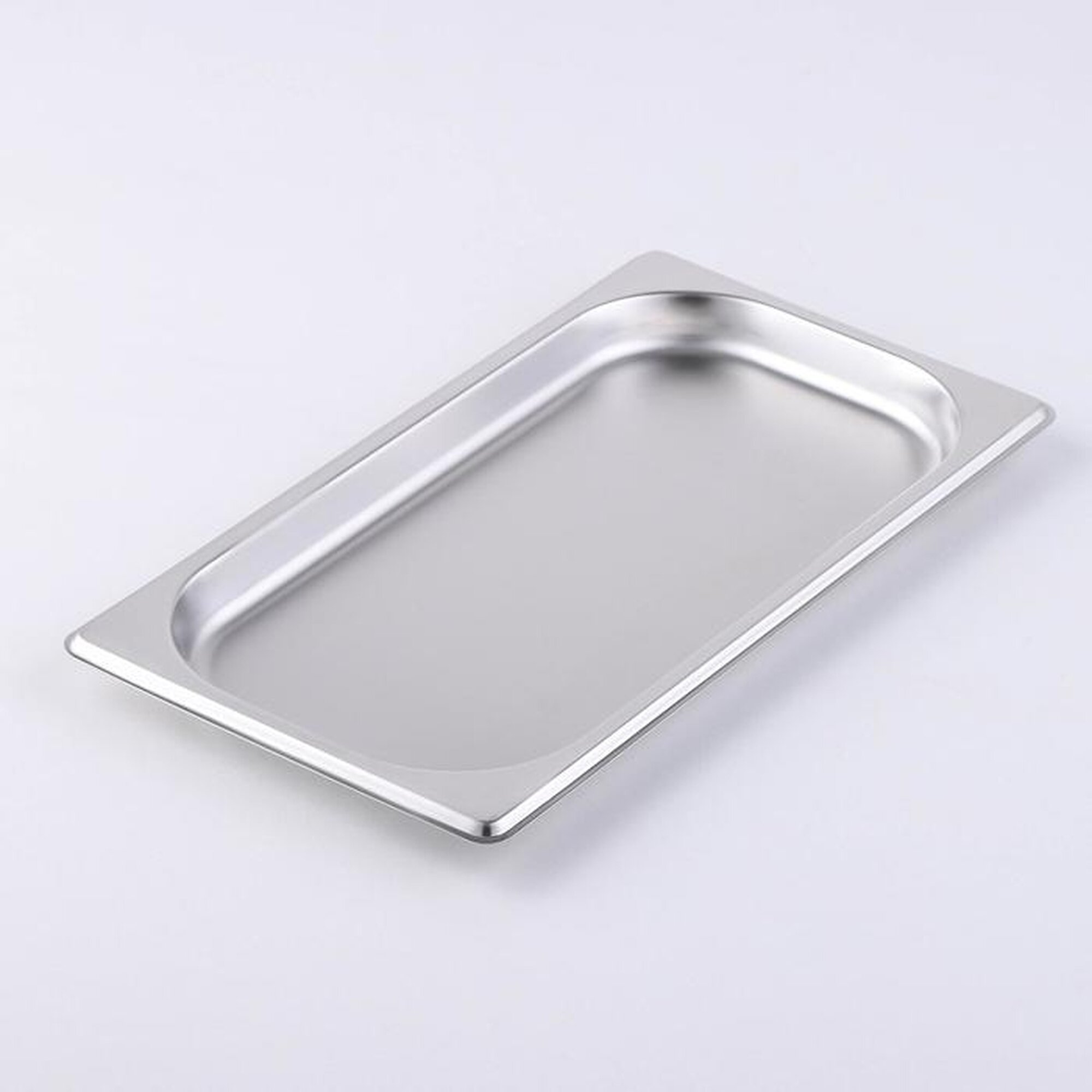 Гастроемкость 1/3 из нержавеющей стали, 20 мм, 32,7×17,6×2 см, толщина 0,8 мм