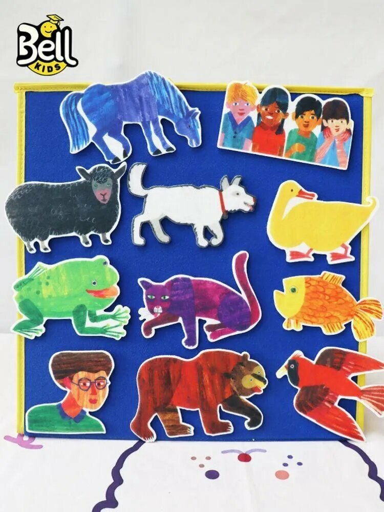Brown Bear, Brown Bear, What Do You See? Игра на липучках из фетра