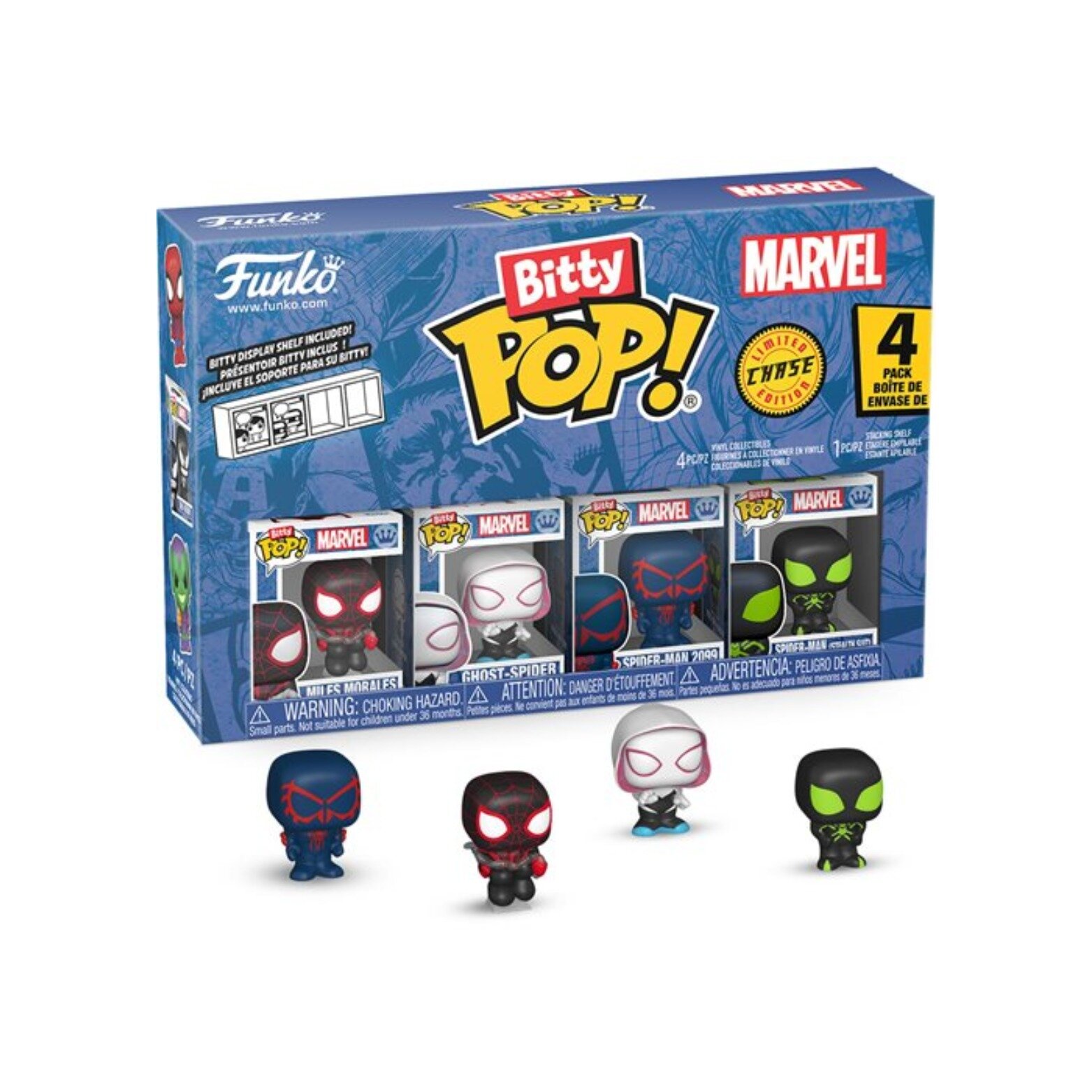 Набор фигурок Funko POP! Bitty Marvel: Spider-Man - Miles Morales 85702 Человек-паук, 4 шт