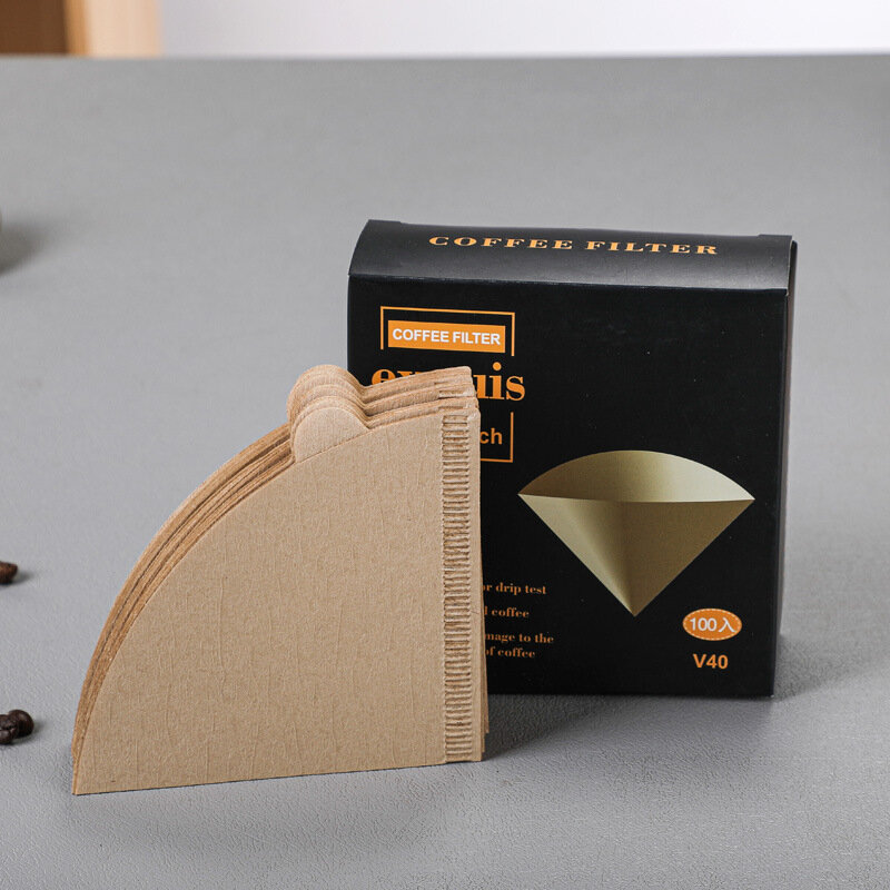 Оригинальная цветная фильтровальная бумага для кофе, фильтровальная бумага для американской кофемашины, неотбеленная натуральная цветная фильтровальная бумага, керамический фильтр для кофе