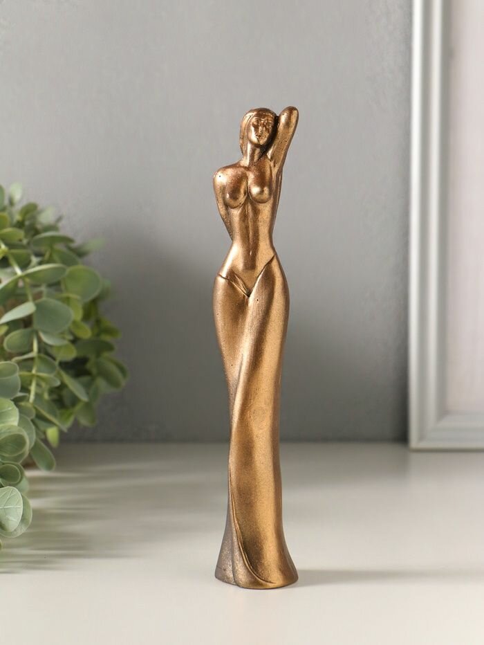 Фигурка гипс Эстетика , 19 3 4 см, под бронзу