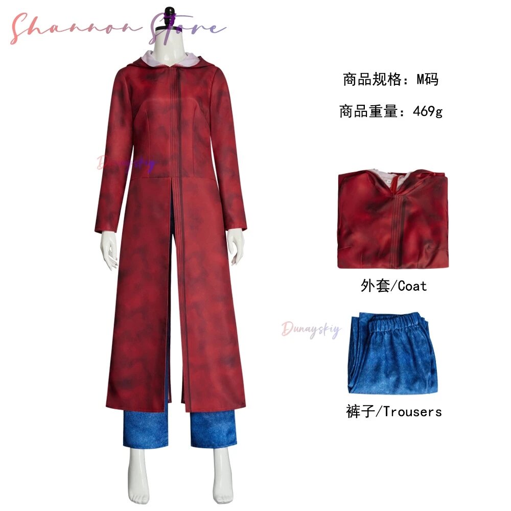 Косплей костюм Аманда Молодая Призрак Свинья Бордовый, XL, C1