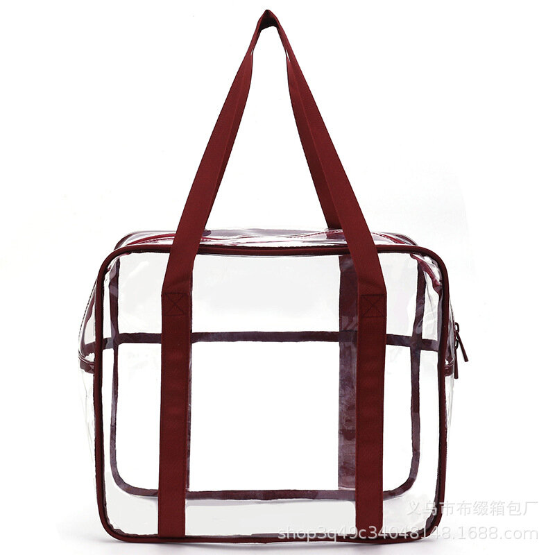 Прозрачная сумка для хранения из ПВХ, водонепроницаемая сумка для плавания, очень большая сумка для туалетных принадлежностей, износостойкая сумка для хранения одежды, пляжная сумка.