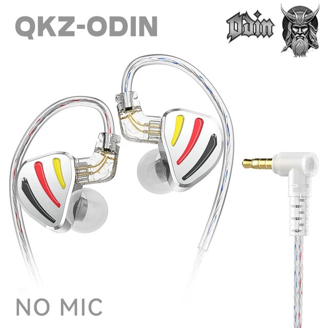 Наушники QKZ HiFi с мониторингом вокала, 3-уровневой регулировкой тембра, металлическими вставками с мощными басами, динамическим драйвером, подходят для спортивной музыки, оснащены D-Fi-подсветкой.