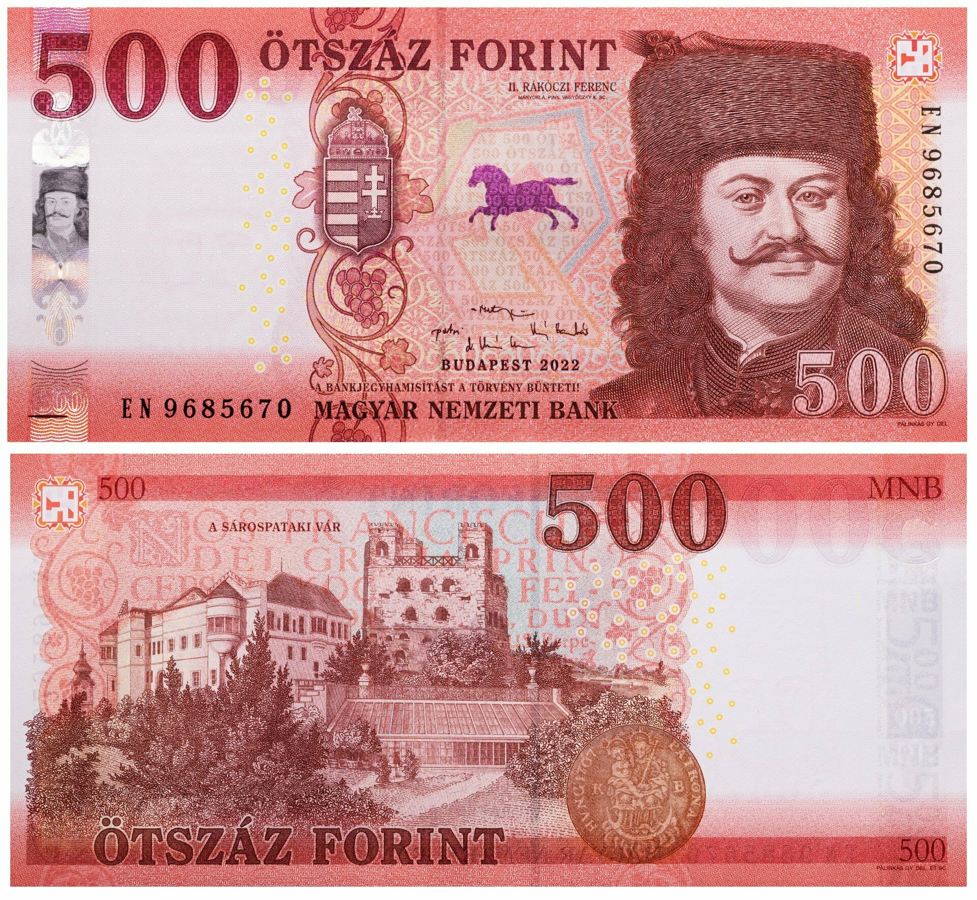 Венгрия - 500 форинтов 2022 "Замок Сароспатак" Pick 202b