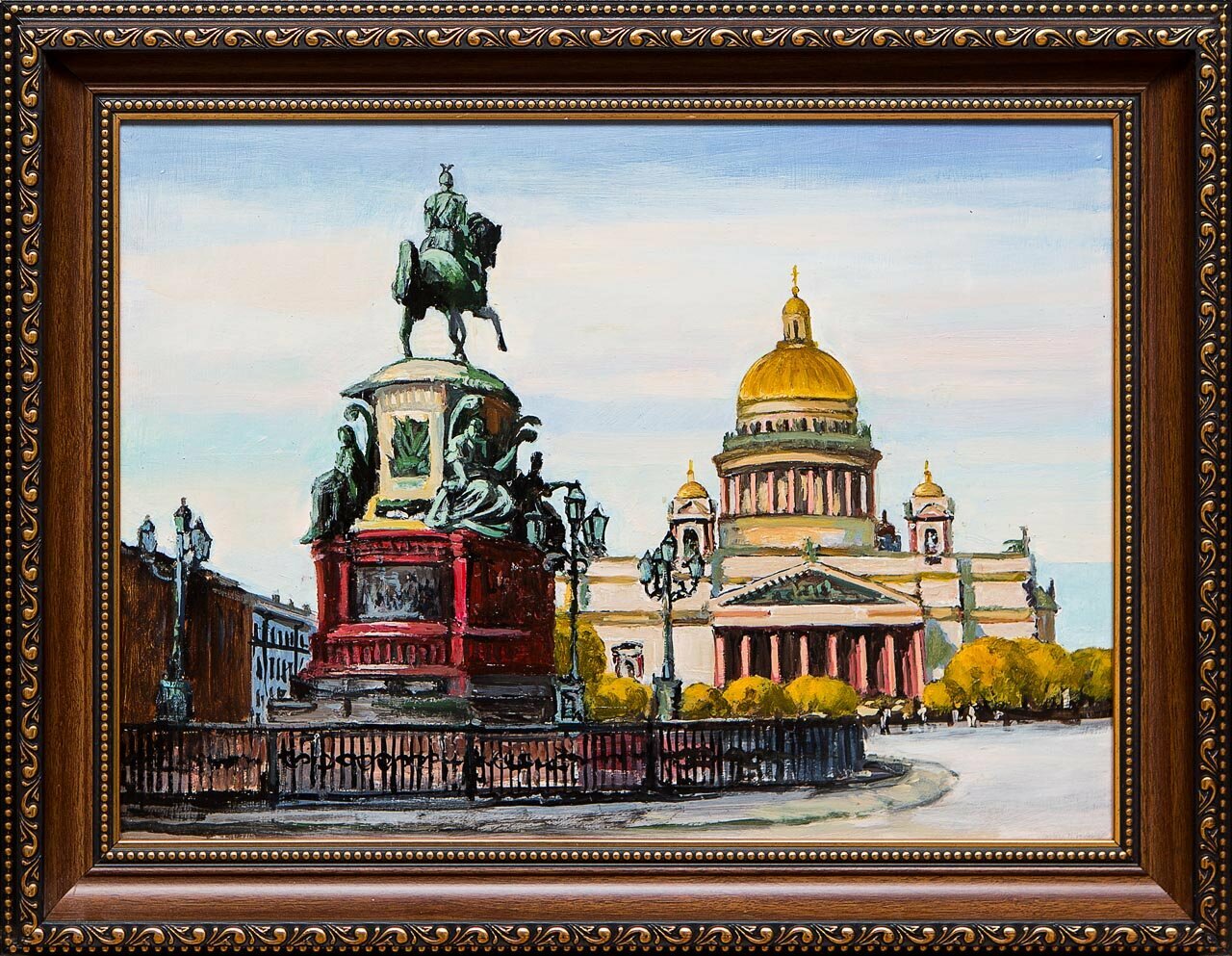 Картина маслом "Исаакиевская площадь" Воробьев
