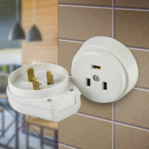 Электрический соединитель Incar "Intro", 2P, 32A, 250V, IP20, белый