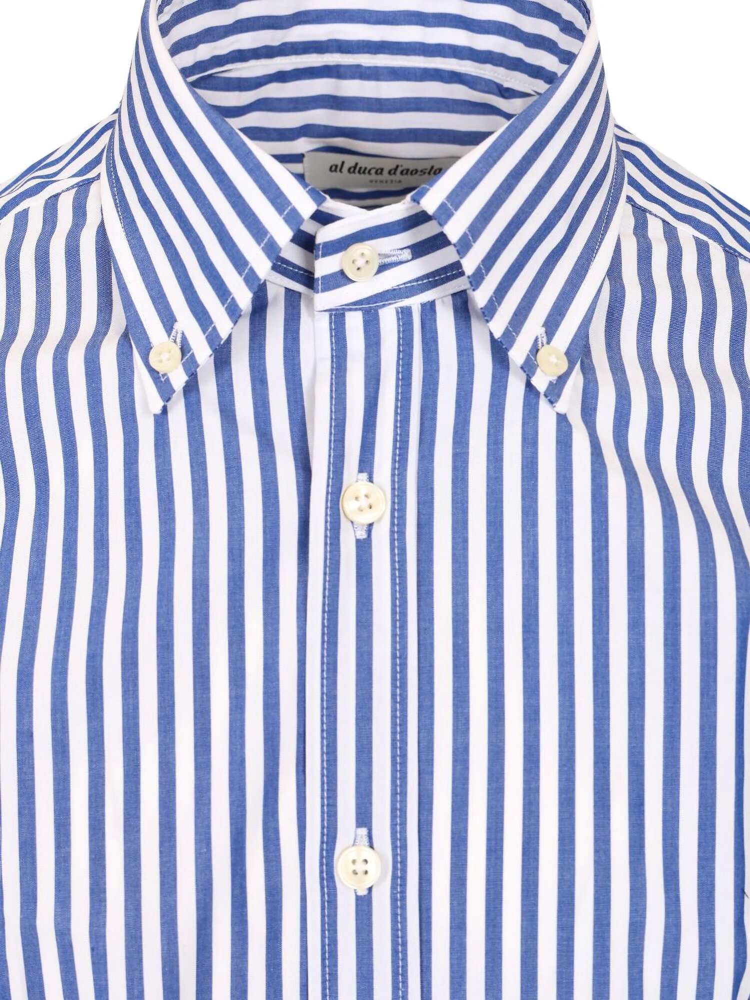 Рубашка al duca d'aosta Striped button-down shirt, размер S, blue — фото 1