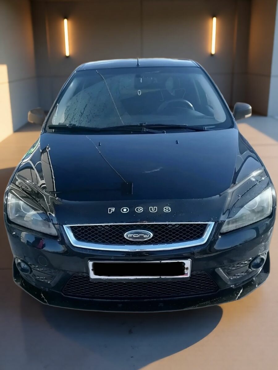 Губа, Сплиттер Ford Focus 2 до рестайлинг чёрный глянец.
