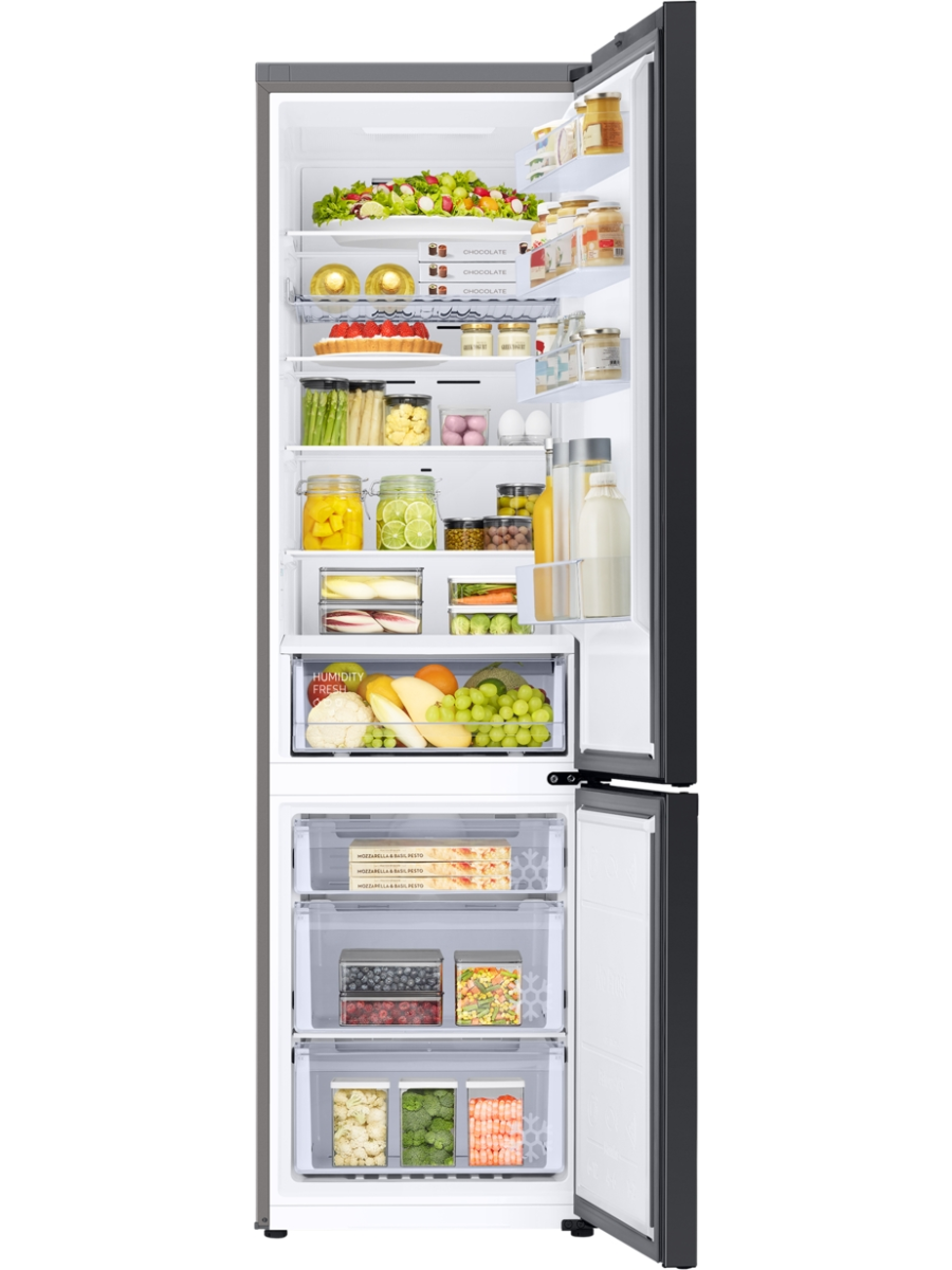 Холодильник Samsung RB38C6B2E22/EF двухкамерн. общий объем 390л черный глянц. инвертер
