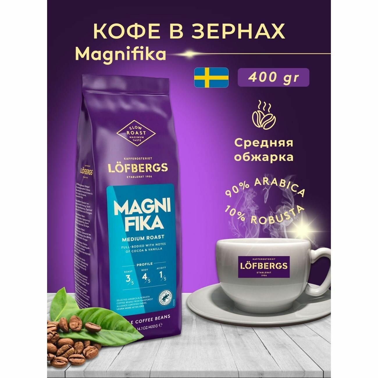 Кофе зерновой Lofbergs Lila Magnifika