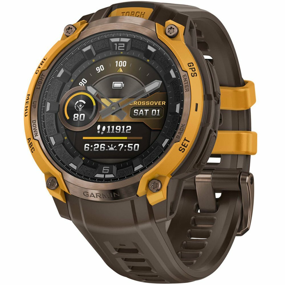 Смарт-часы Garmin Instinct Crossover AMOLED 46.6 мм, бронзово-коричневый (010-03398-01)