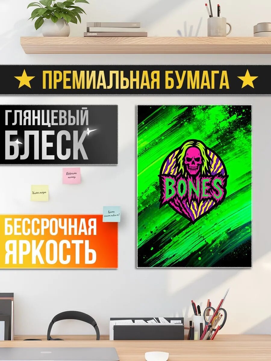 Постер на стену Bones лого с черепом — фото 1